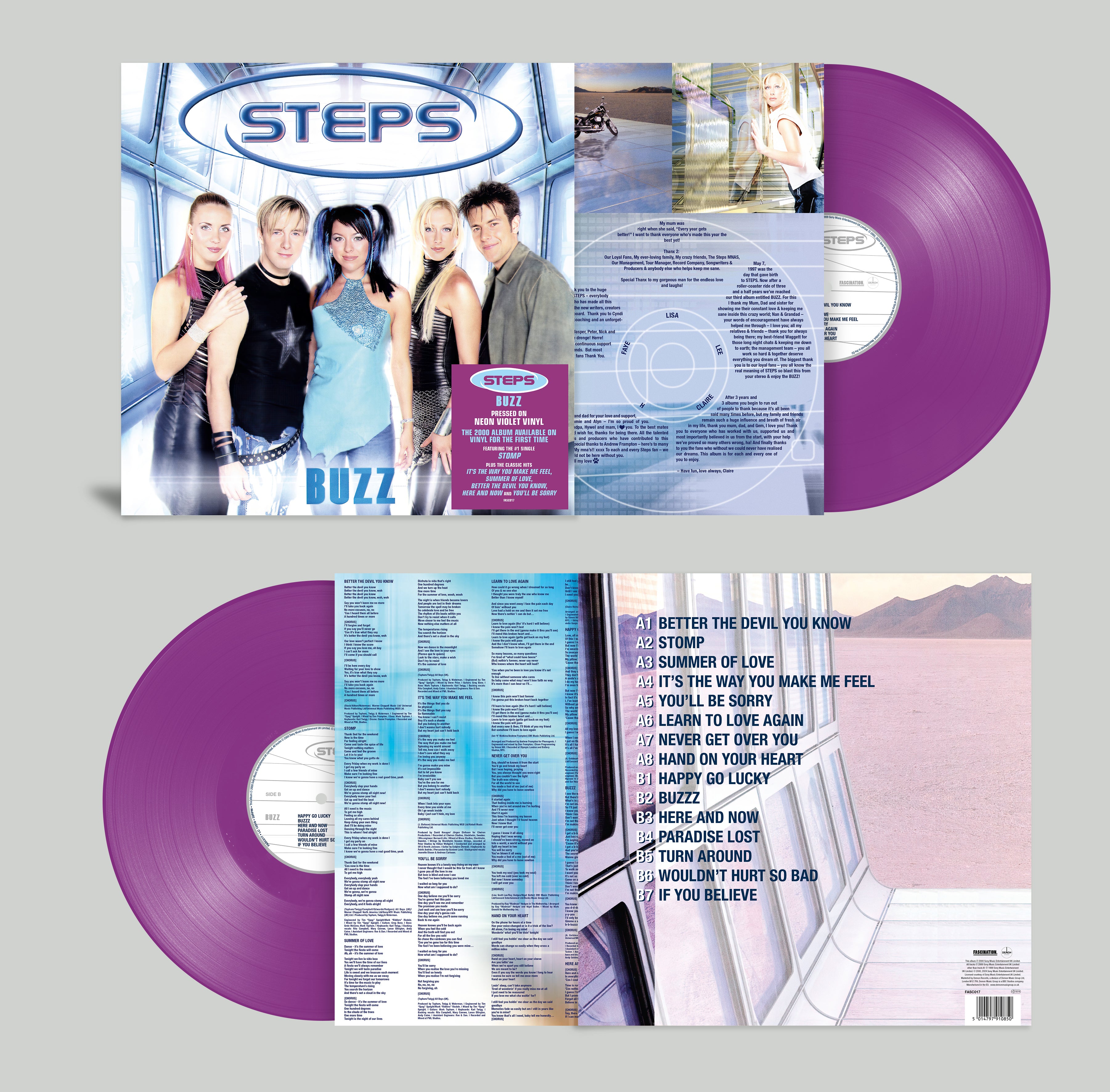 Steps - Buzz: Limited Neon Violet Vinyl LP - The Sound of Vinyl