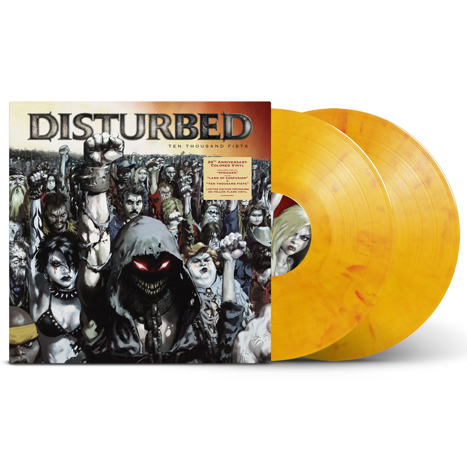 Disturbed - Ten Thousand Fists (20th Anniversary): Yellow Flame Vinyl ...