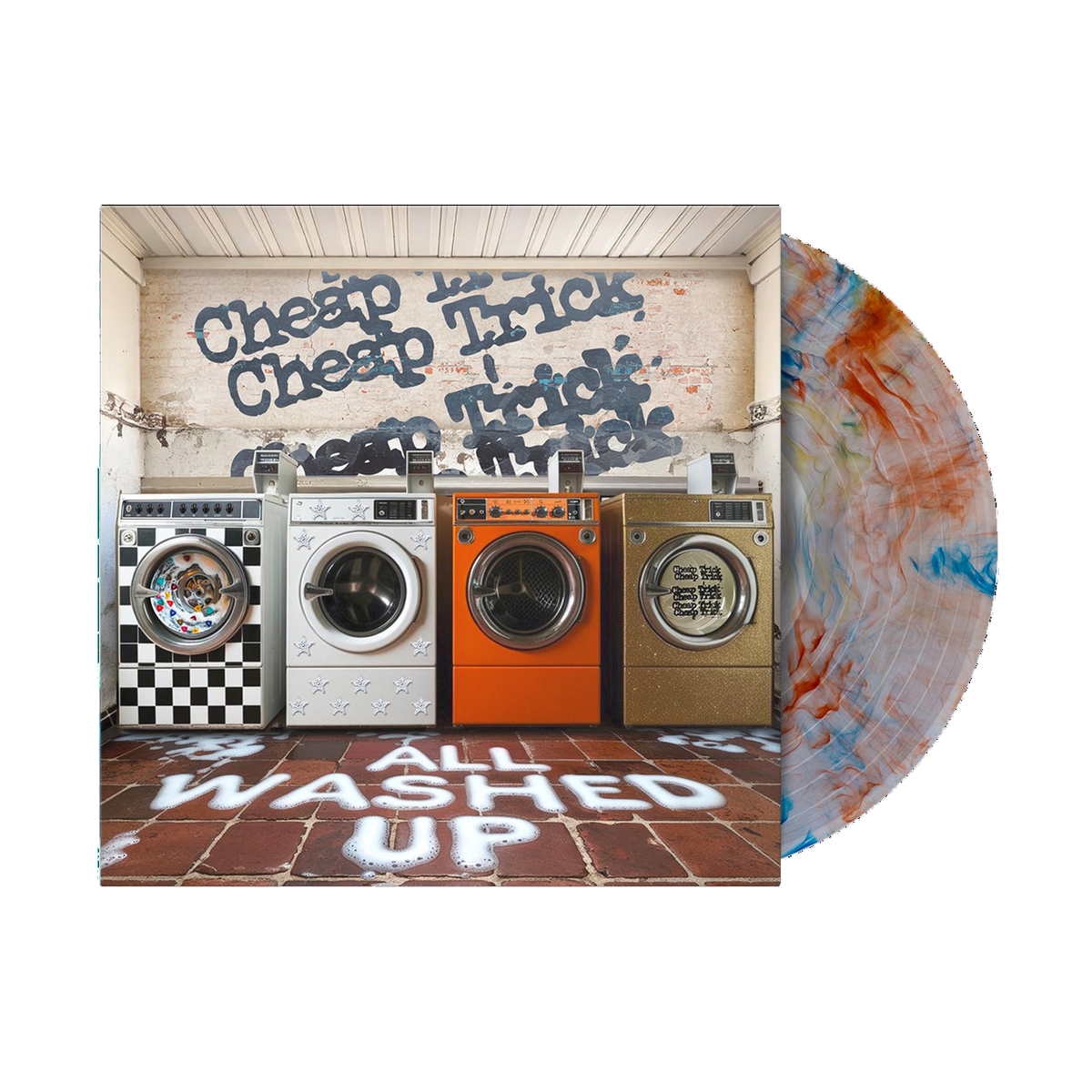 Cheap Trick - All Washed Up: Clear with Orange & Blue Marble Vinyl LP ...