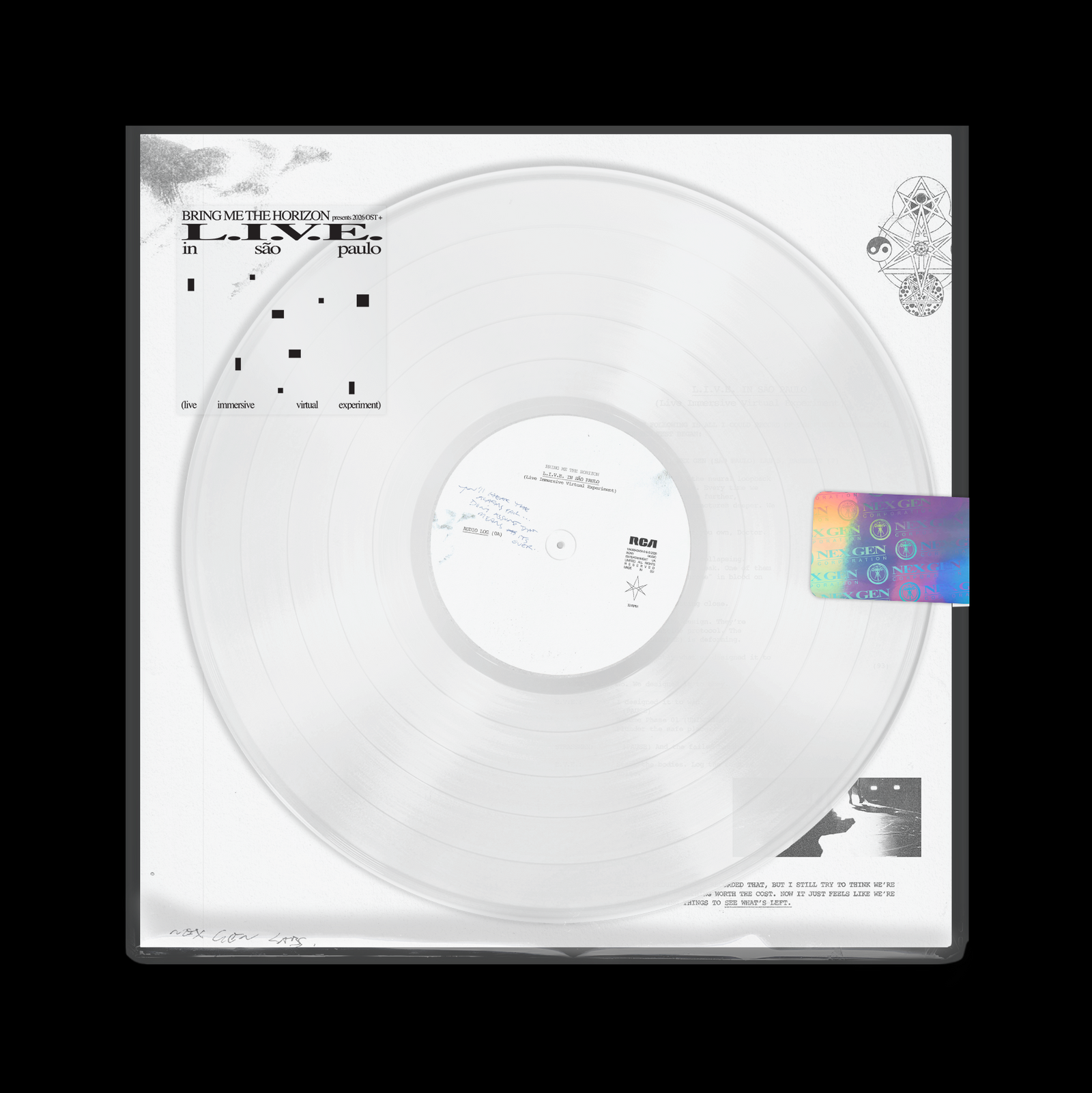 Bring Me The Horizon - L.I.V.E. in São Paulo: Crystal Clear Vinyl 2LP ...