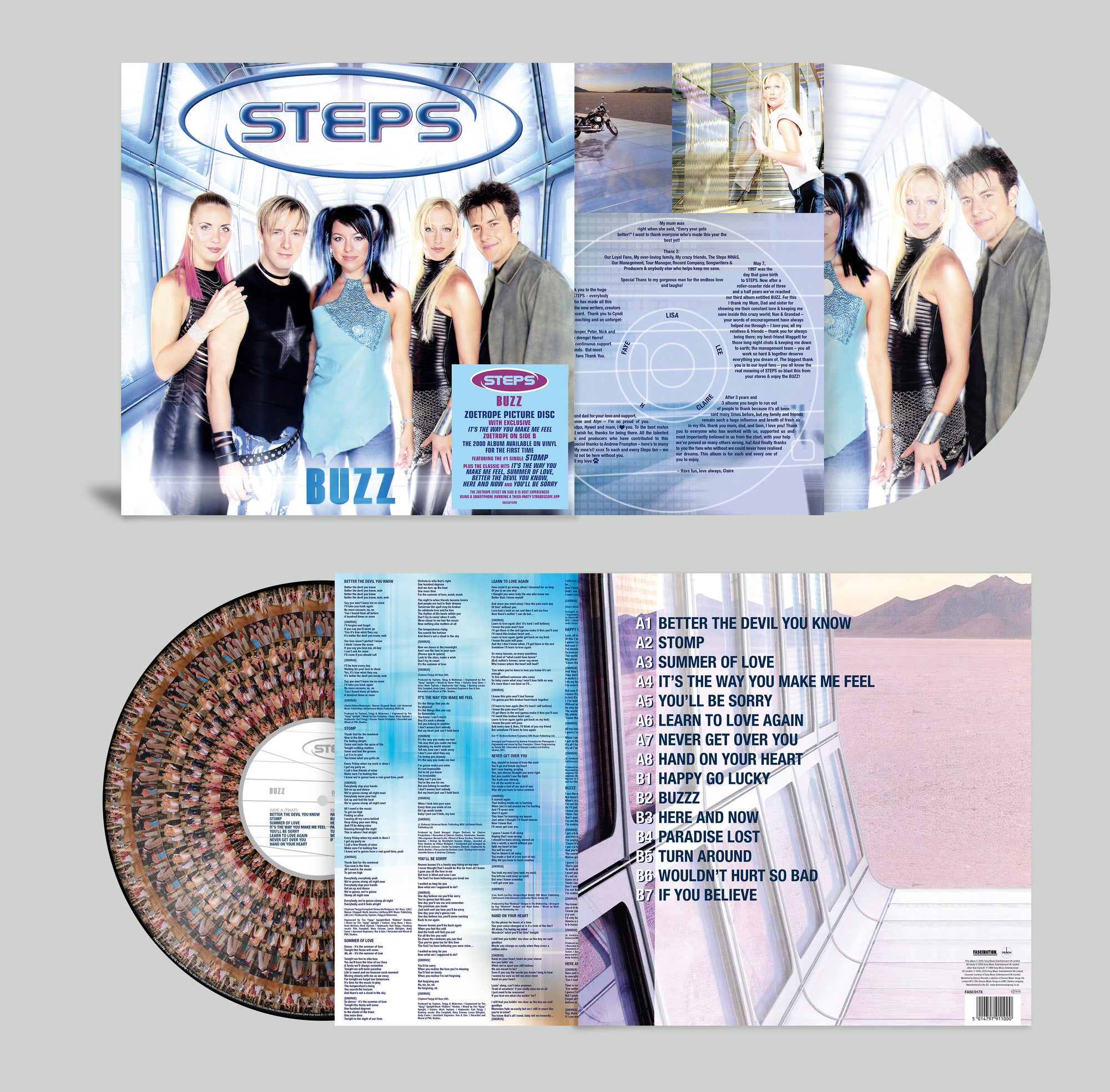 Steps - Buzz: Limited Zoetrope Picture Disc Vinyl LP - The Sound of Vinyl