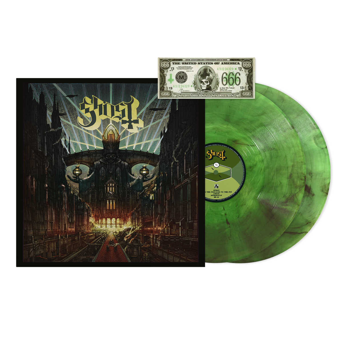Ghost - Meliora Deluxe: Green Smoke Vinyl 2LP [NAD 2025] - The Sound of ...
