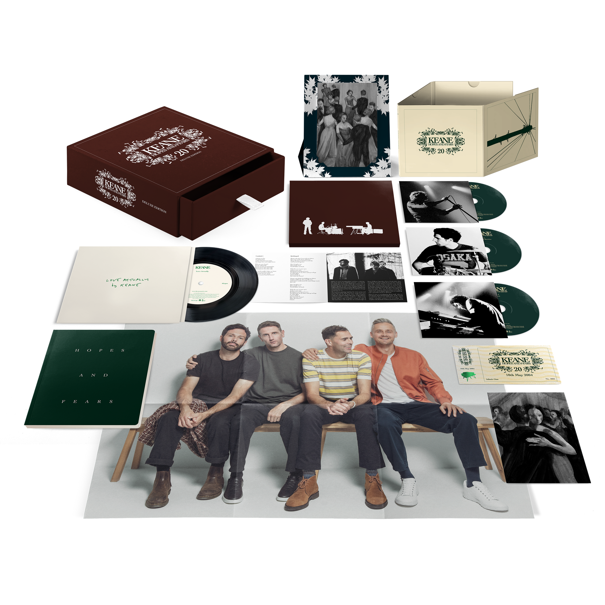 Keane - 20th Anniversary Signed Hopes and Fears Limited Deluxe 3CD Box ...