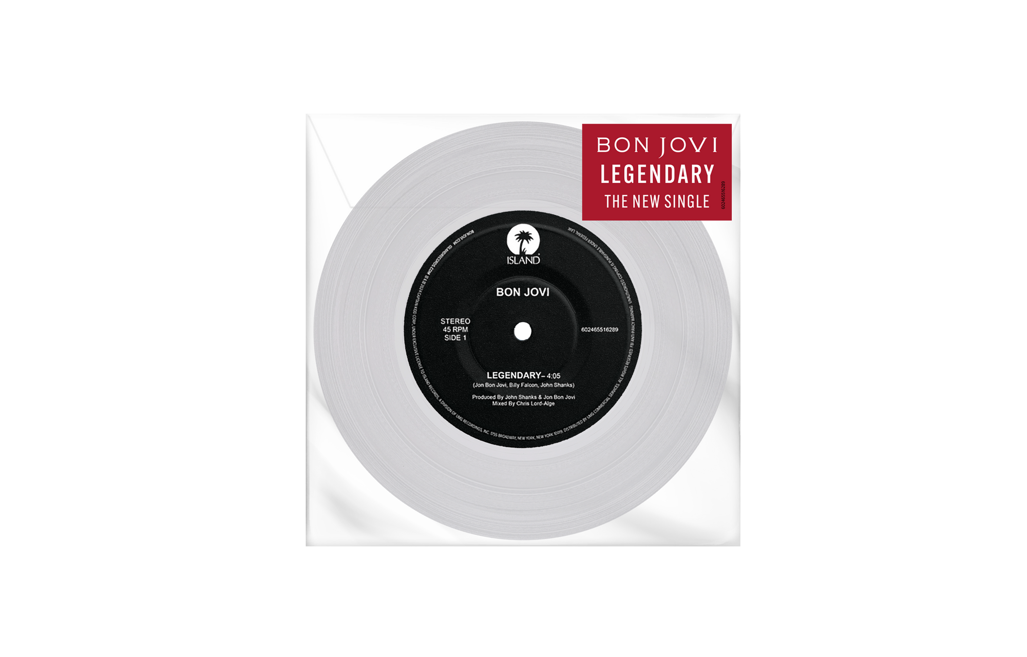 Bon Jovi - Legendary CLEAR 7” VINYL (LIMITED EDITION) - The Sound of Vinyl