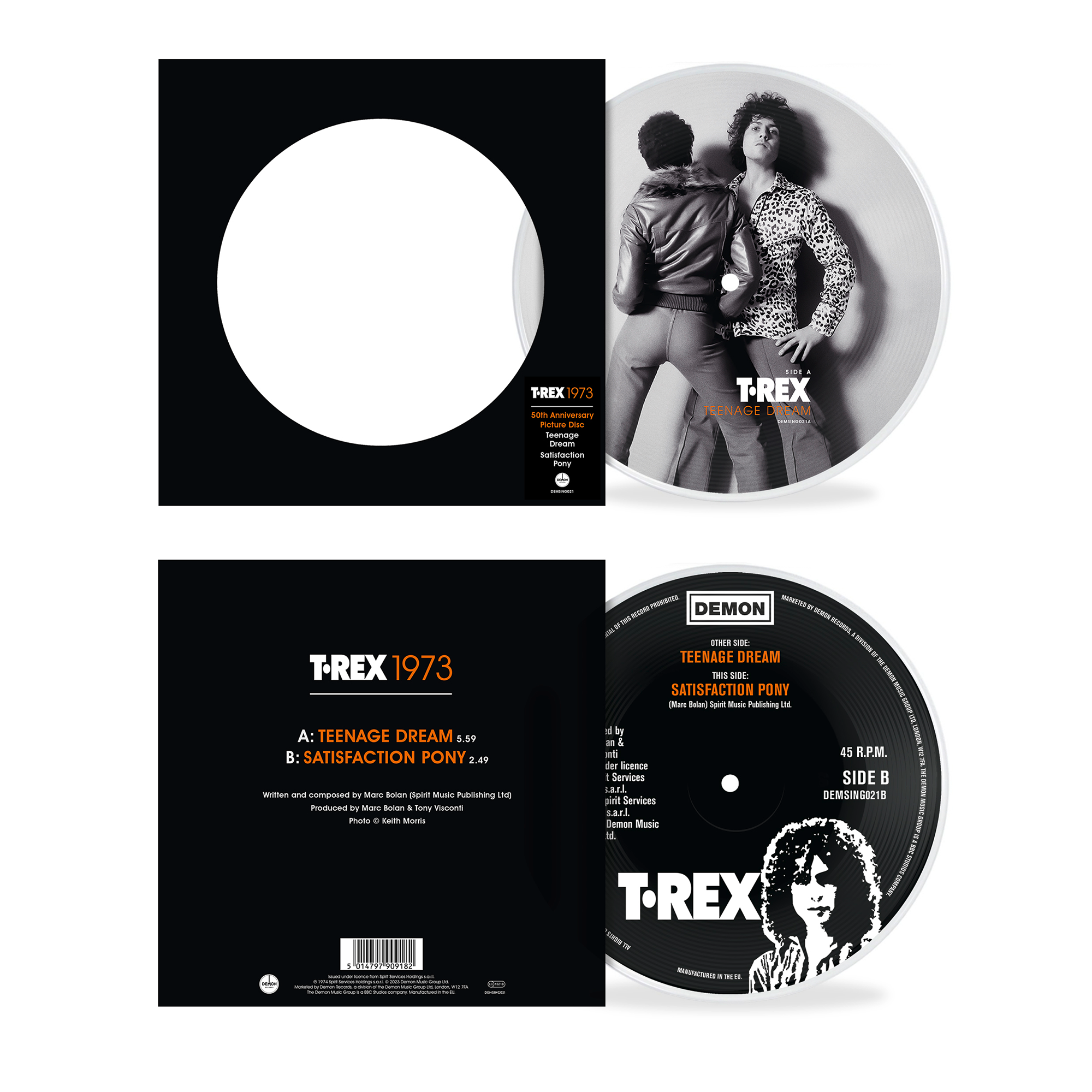 T. Rex - Teenage Dream (50th Anniversary): Limited Vinyl 7" Picture ...