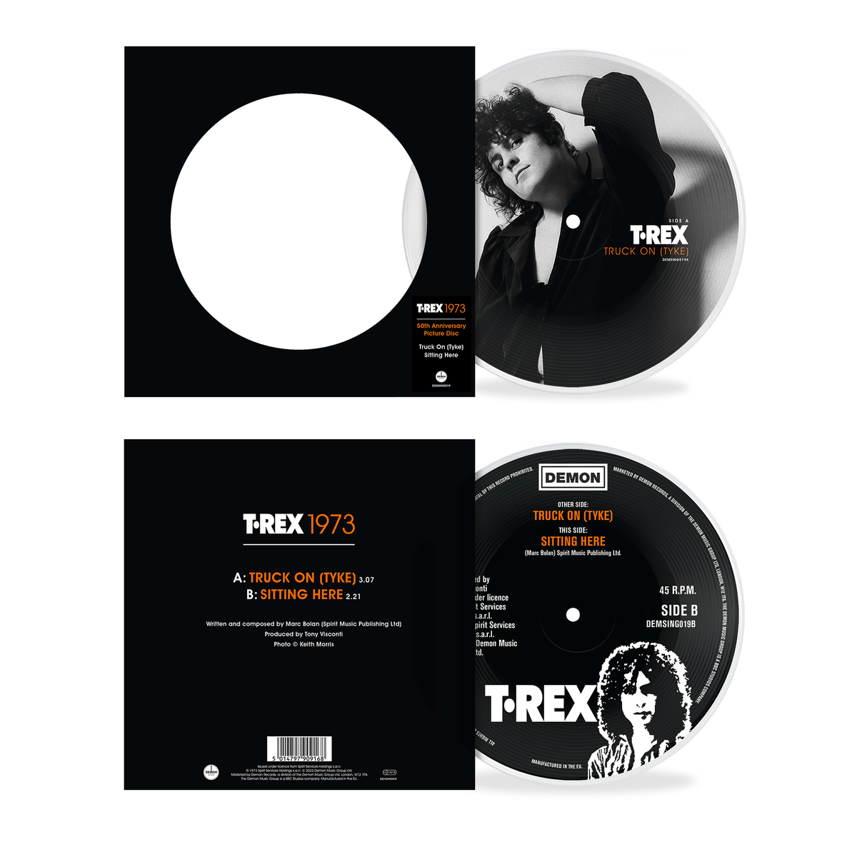 T. Rex - Truck-On Tyke (50th Anniversary): Limited Vinyl 7" Picture ...