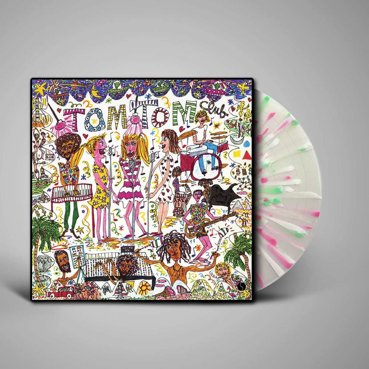 Tom Tom Club - Tom Tom Club: Clear with Pink, White & Green Splatter ...