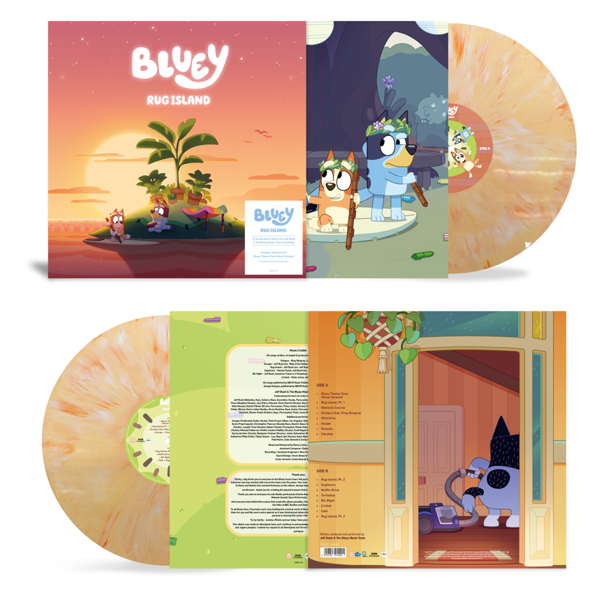 Bluey - Bluey - Rug Island: Sunset Orange Vinyl LP - Sound of Vinyl