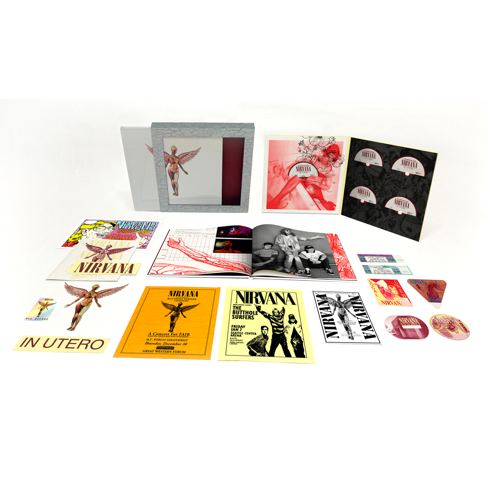 Nirvana - In Utero (30th Anniversary): Super Deluxe 5CD Box Set - The ...